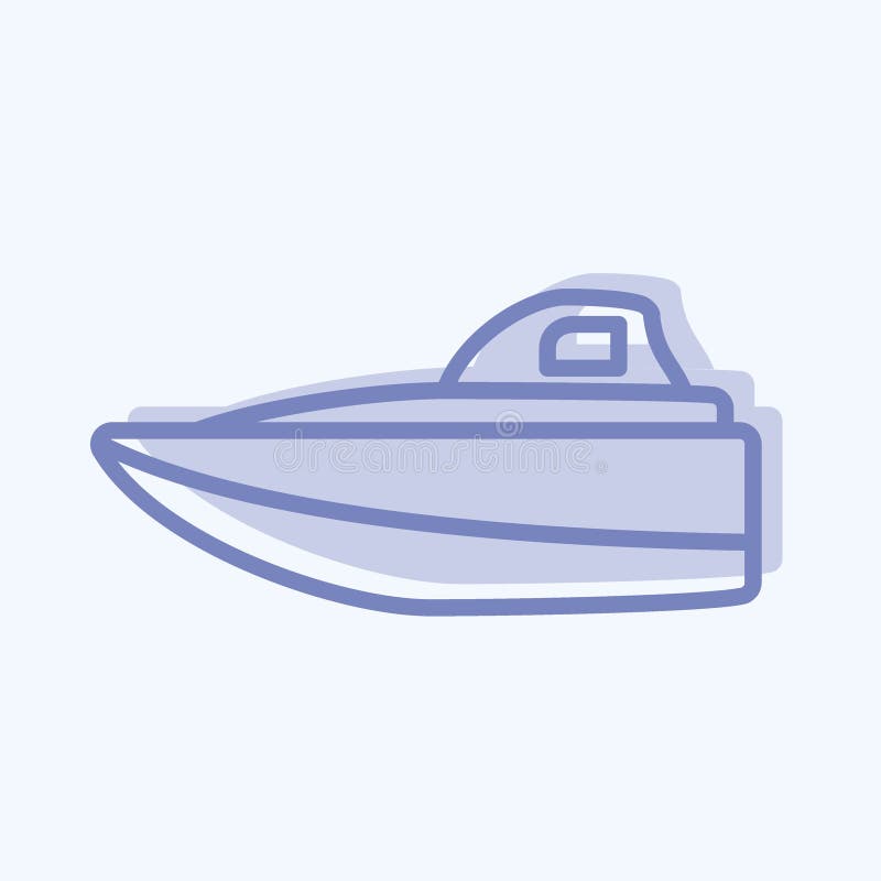 Icon Speed Boat - Two Tone Style - Simple Illustration,Editable Stroke ...