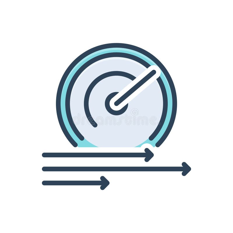Color Illustration Icon for Speed, Motion and Meter Stock Illustration ...