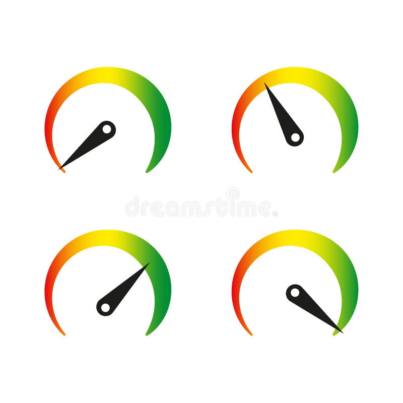 Icon with Speedometers Set. Progress Bar. Vector Illustration Stock ...