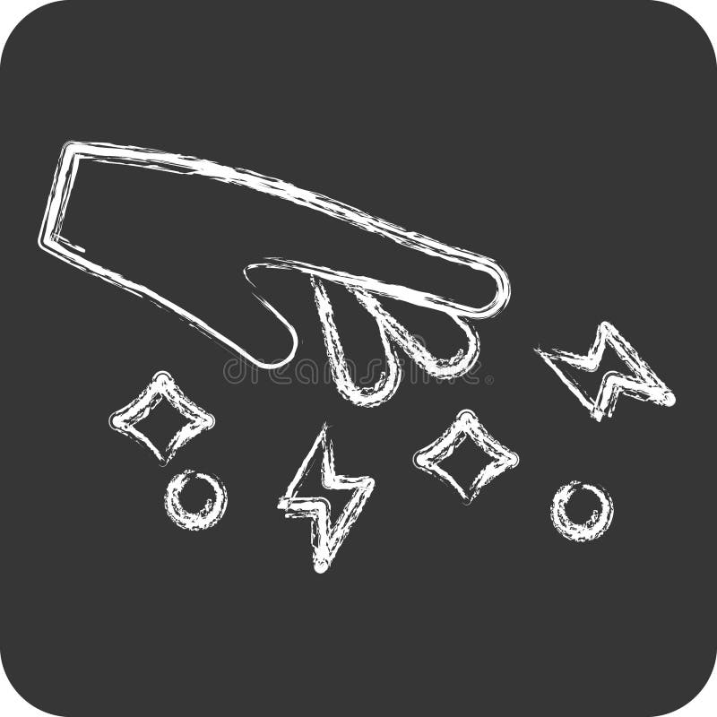 Icon Spell. Related To Magic Symbol. Chalk Style. Simple Design ...