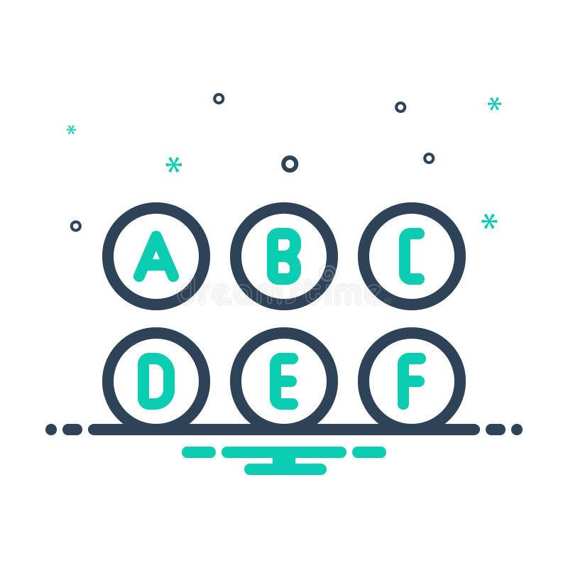 Mix Icon for Spelling, Alphabet and Language Stock Vector ...