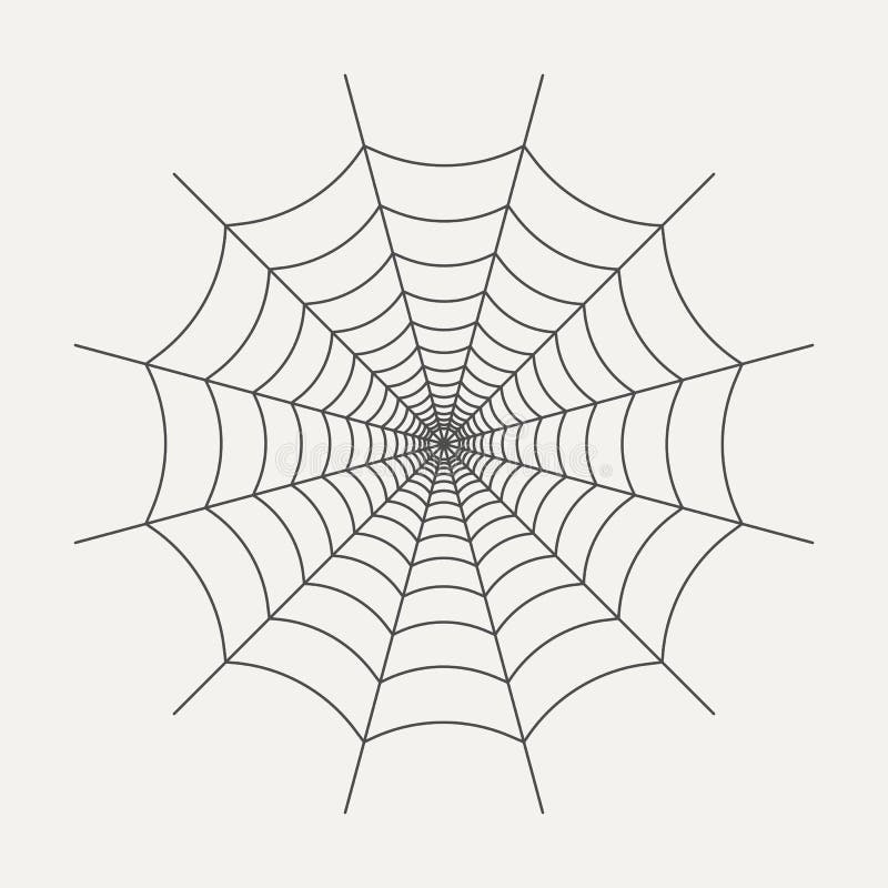 Icon of Spider Web in Linear Style Isolated on White Background ...