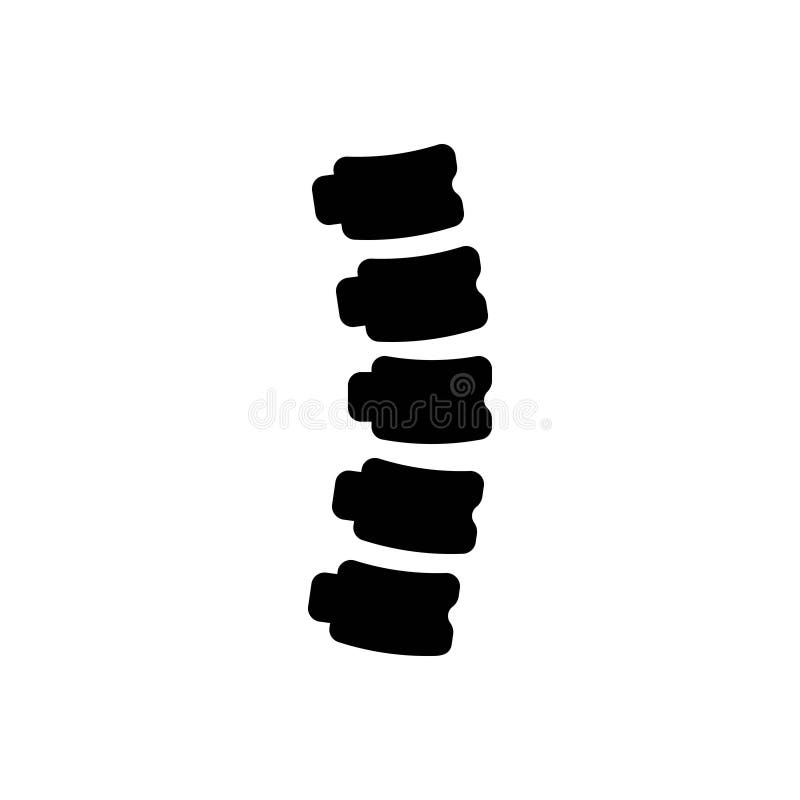 Black Solid Icon for Spine, Backbone and Spinal Stock Vector ...