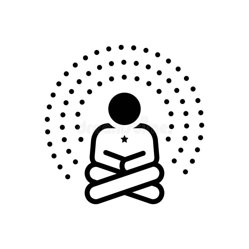 Black Solid Icon for Spirits, Psyche and Serenity Stock Vector ...