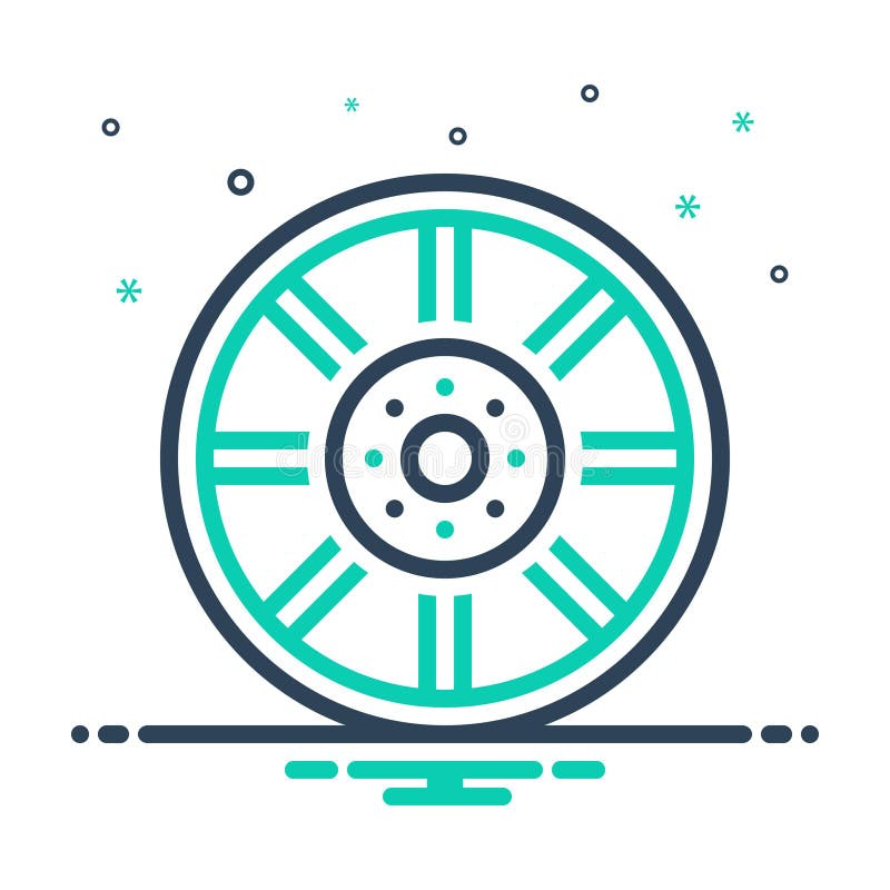Mix Icon for Spoke, Wheel and Cycle Stock Illustration - Illustration ...