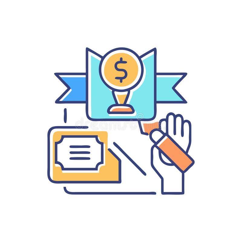 Icon for Sponsorship and Engagement Stock Photo - Illustration of ...