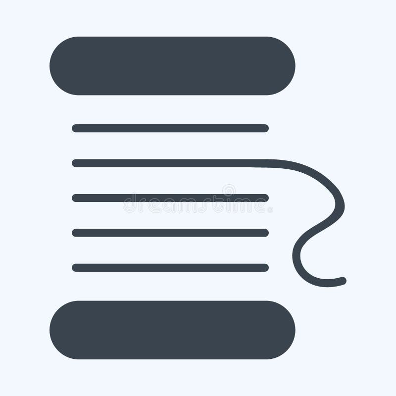Icon Spool. Suitable for Education Symbol. Glyph Style. Simple Design ...