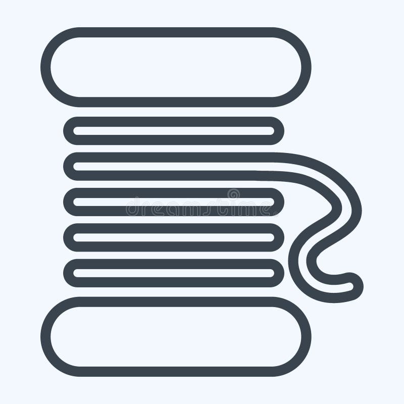 Icon Spool. Suitable for Education Symbol. Line Style. Simple Design ...