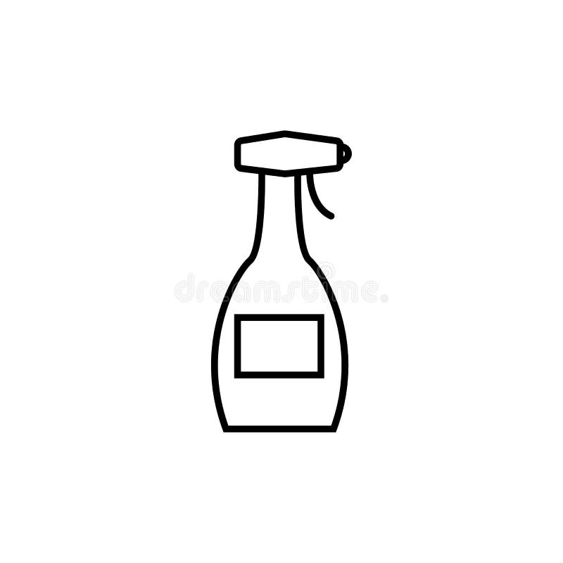 Icon of Spray Bottle with Cleaning Liquid Stock Illustration ...