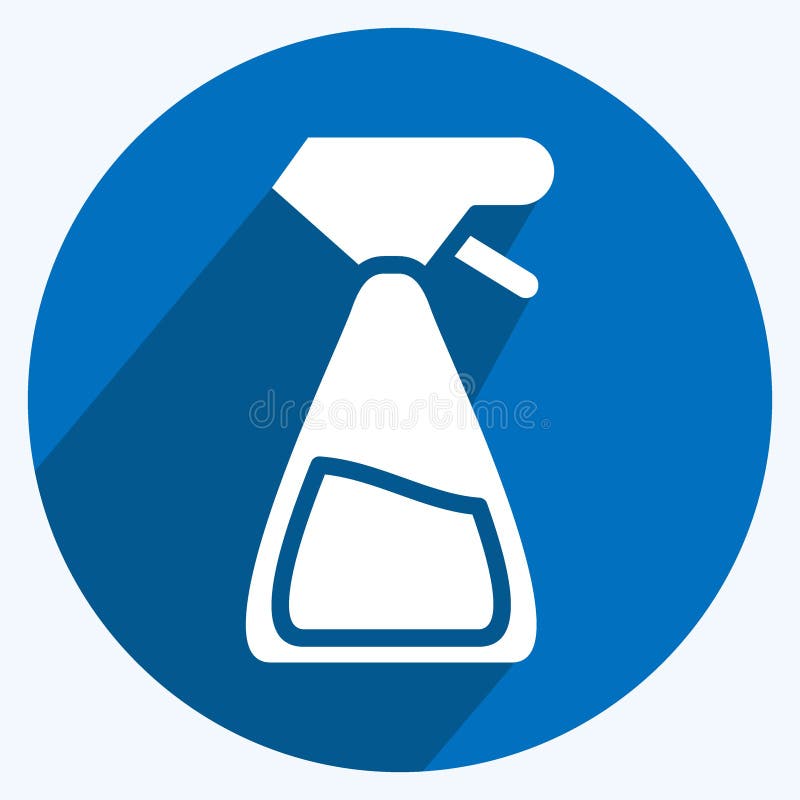 Icon Spray Bottle. Suitable for Garden Symbol. Long Shadow Style ...