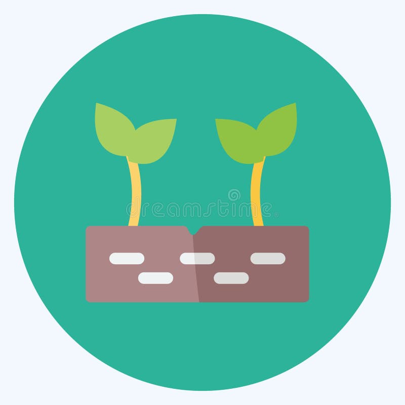 Icon Sprouts. Suitable for Garden Symbol. Flat Style. Simple Design ...