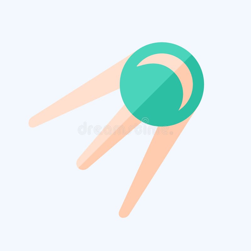 Icon Sputnik. Related To Satellite Symbol. Flat Style. Simple Design ...