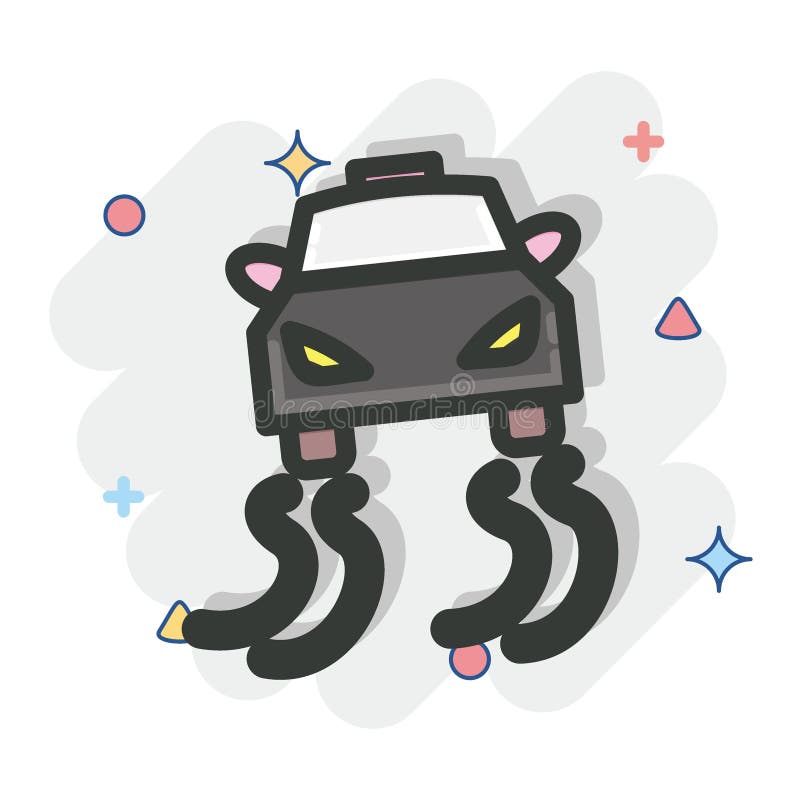 Icon Stability Control. Suitable for Automotive Symbol. Comic Style ...
