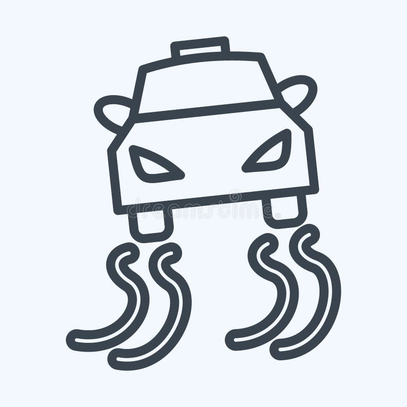 Icon Stability Control. Suitable for Automotive Symbol. Line Style ...