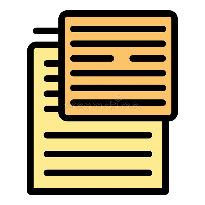 Stack of Documents Icon Representing Office Work and Paperwork Stock ...