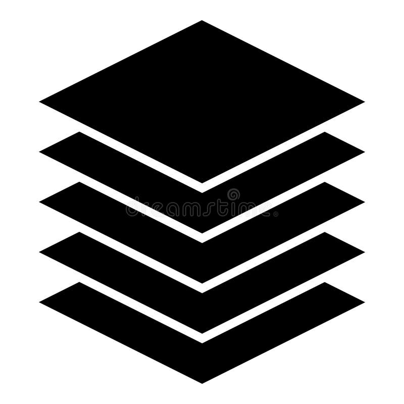 Icon Stack of Layers, Layers Parallel To the Plane Stock Vector ...