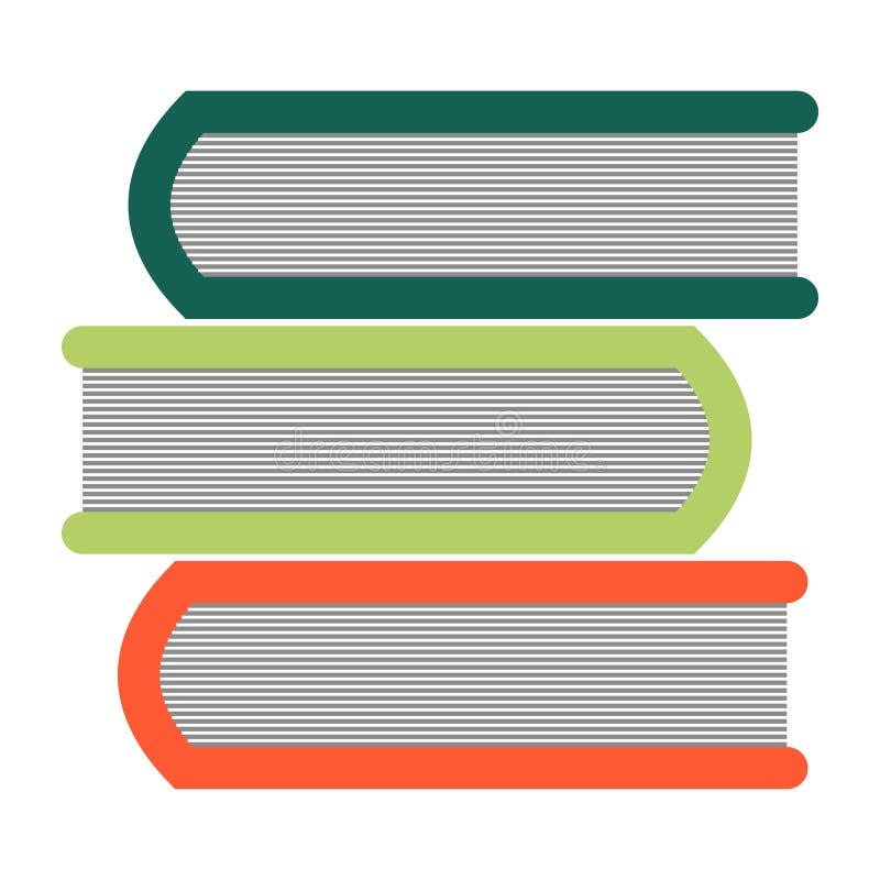 Icon Stack Three Books for Education Knowledge, Books Reading Learning ...