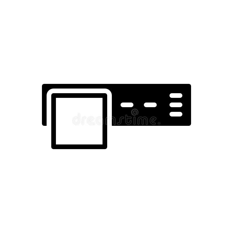 Black Solid Icon for Stacked, Headers and User Stock Vector ...
