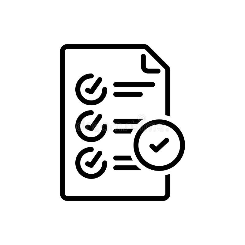 Black Line Icon for Standard Level and Rule Stock Illustration ...