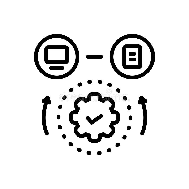 Black Line Icon for Standards, Procedure and Compliance Stock ...