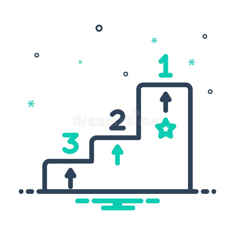 Mix Icon for Standings, Place and Position Stock Illustration ...