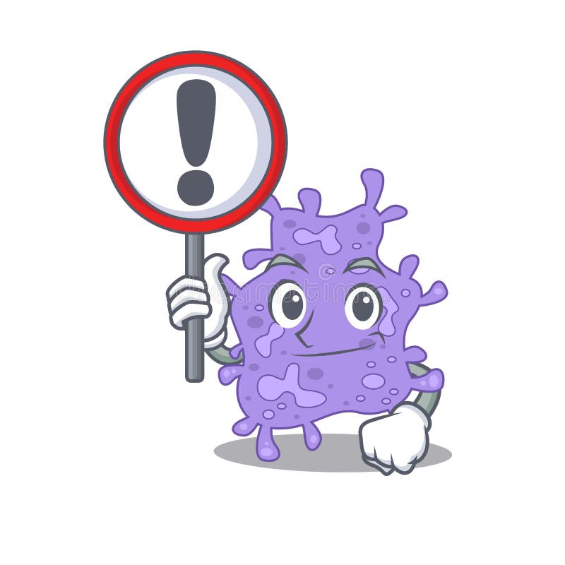 An Icon of Staphylococcus Aureus Cartoon Design Style with a Sign Board ...