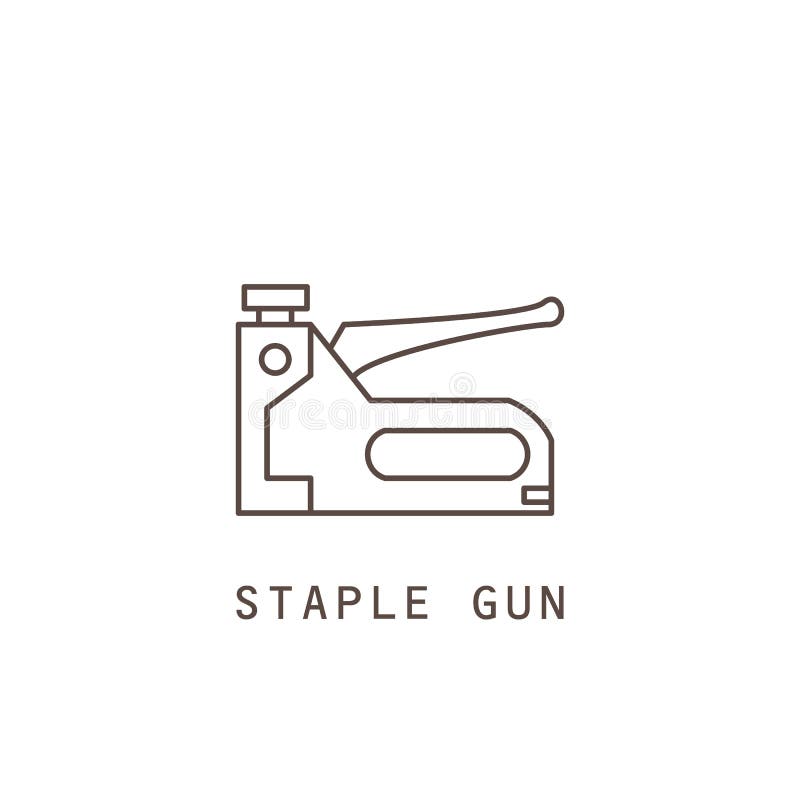 Staple Gun Icon Vector Sign And Symbol Isolated On White Background ...