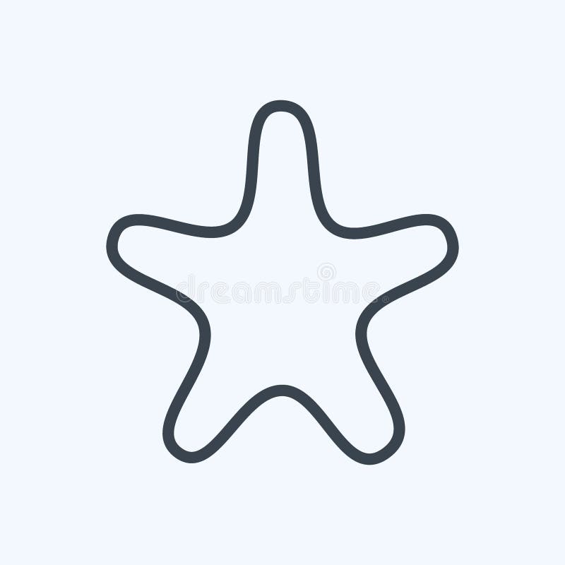 Icon Starfish. Suitable for Sea Symbol. Line Style. Simple Design ...