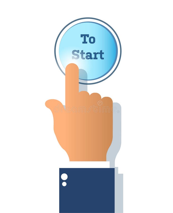 Push Start Button To Power Stock Illustrations – 176 Push Start Button ...