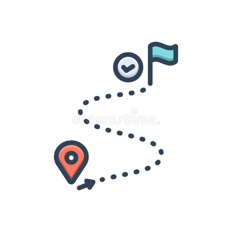 Color Illustration Icon for Start Finish, Start and Finish Stock Vector ...