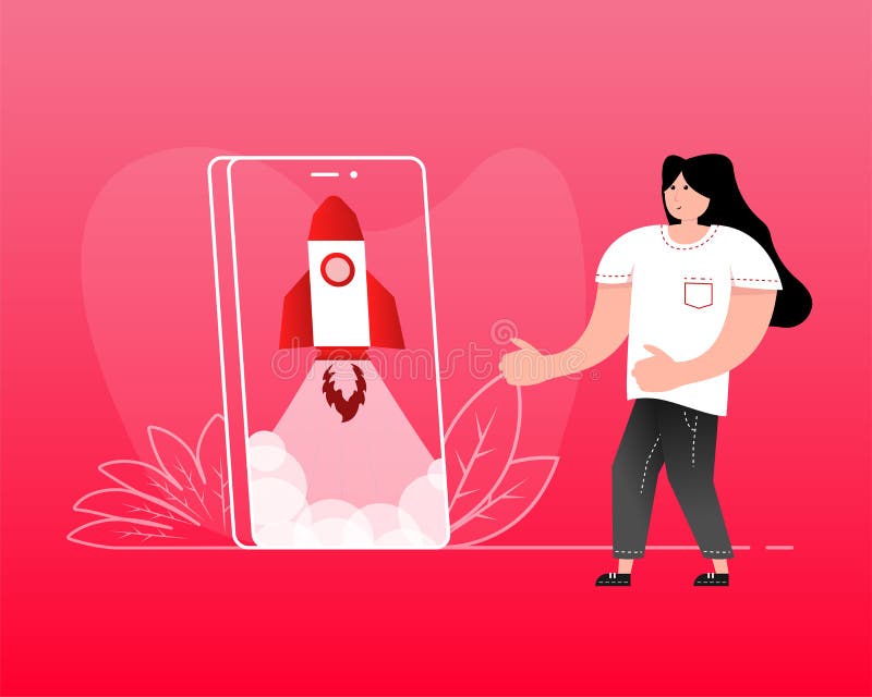 Icon with Start Up People for Concept Design. Vector Cartoon ...