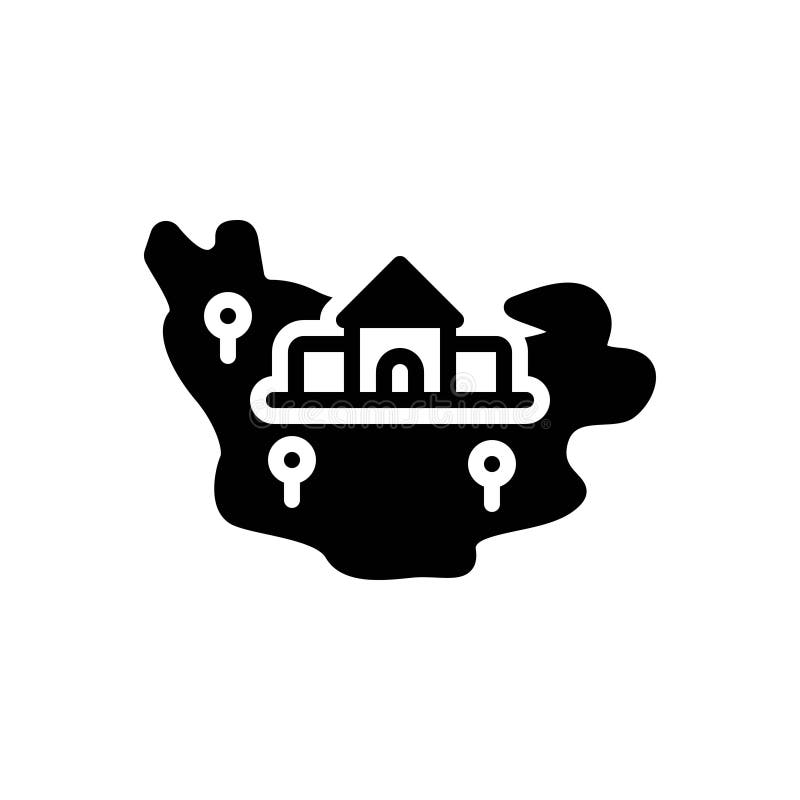 Black Solid Icon for State, Kingdom and Dominion Stock Vector ...