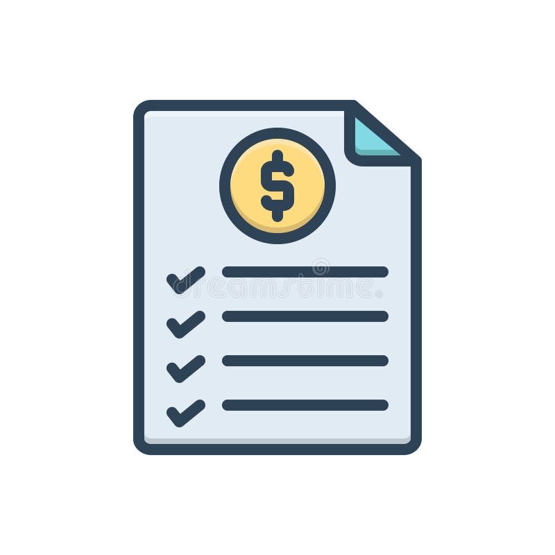 Color Illustration Icon for Statement, Declaration and Presentation ...