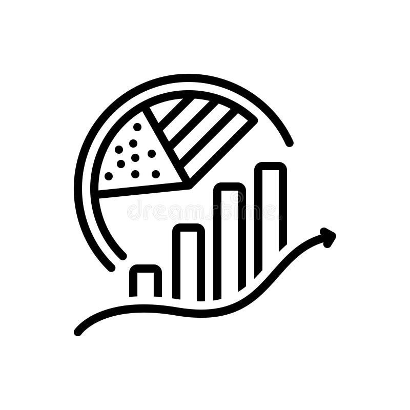 Black Line Icon for Statistical Model, Analysis and Data Stock Vector ...