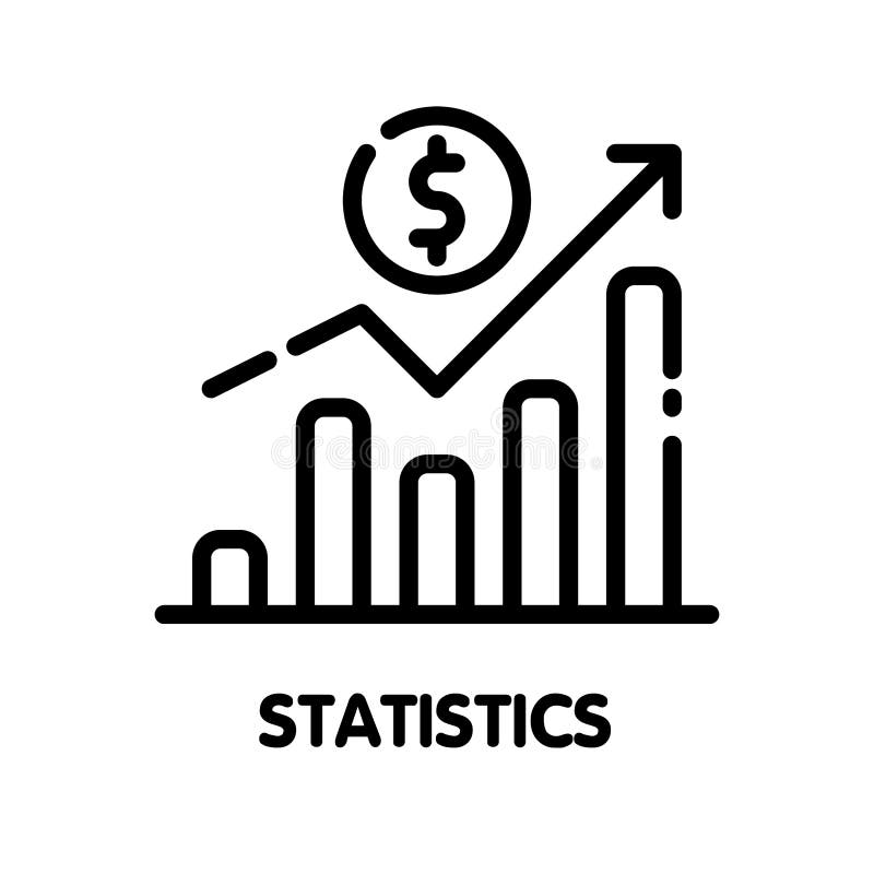 Statistics Outline Icon Set Stock Vector - Illustration of computer ...