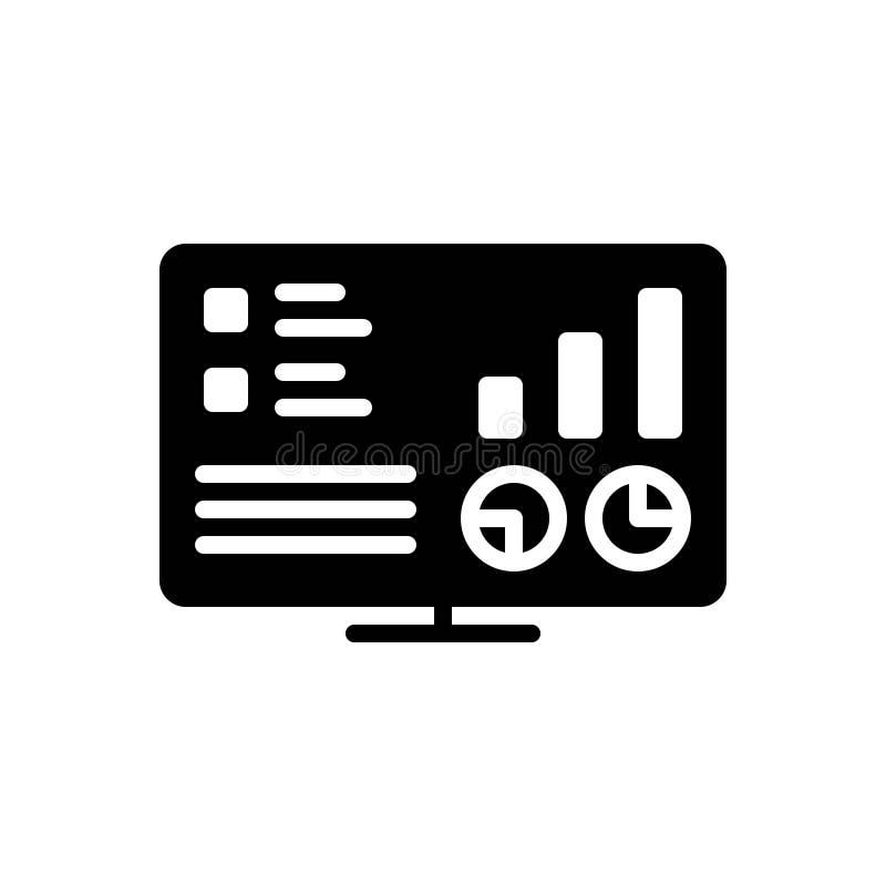 Black Solid Icon for Stats, Infographic and Data Stock Vector ...