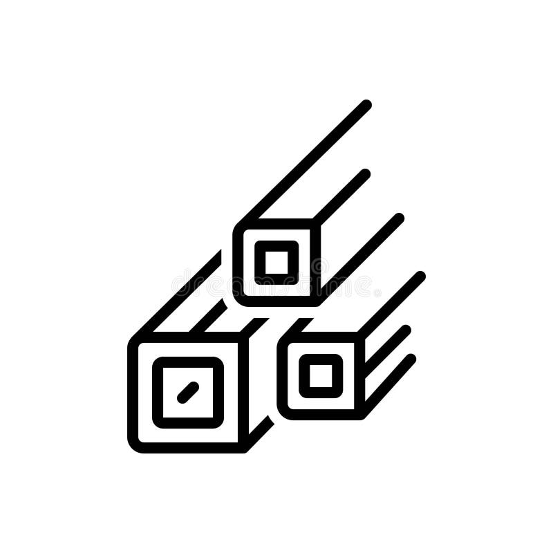Black Line Icon for Steel, Metal and Iron Stock Photo - Image of ...