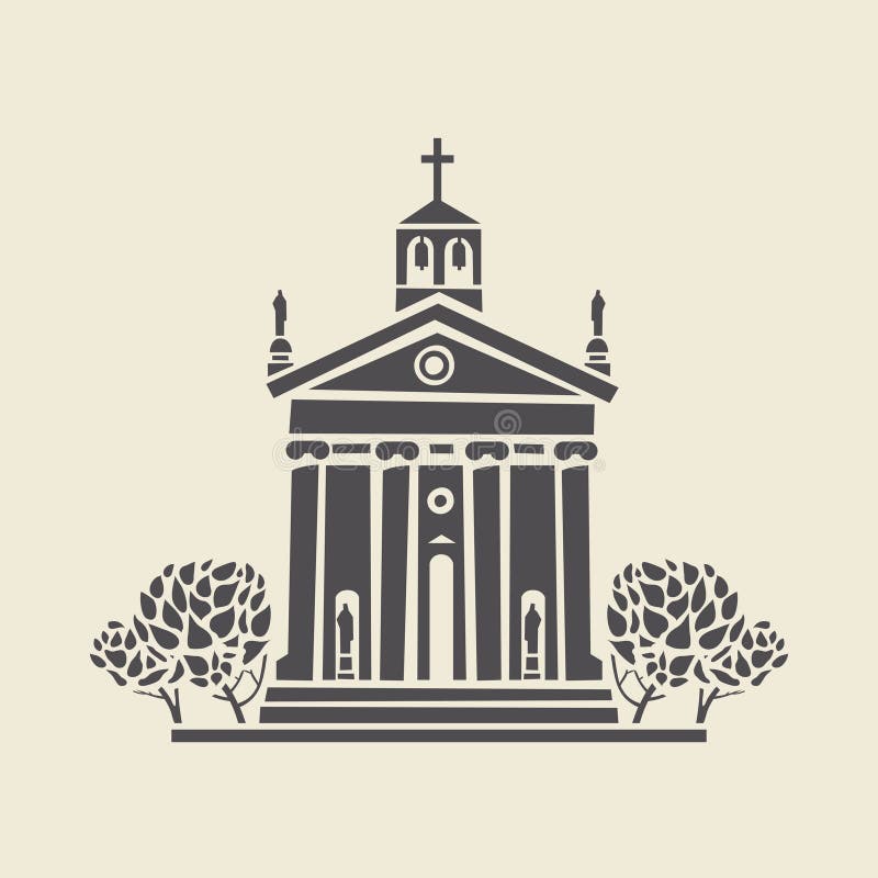 Bell Tower Logo Design Icon Illustration Isolated Element Stock Vector ...