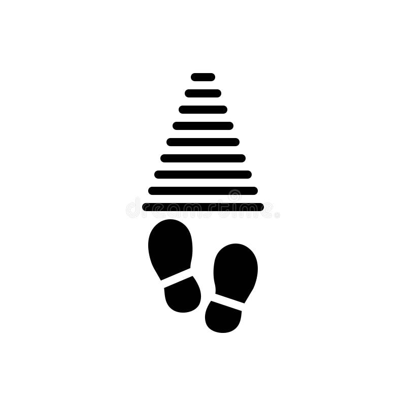 Black Solid Icon for Step, Foot and Footprint Stock Illustration ...