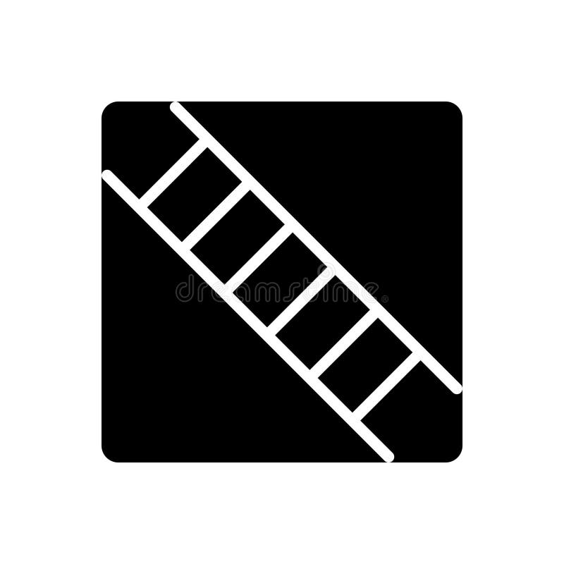 Black Solid Icon for Step, Ladder and Tread Stock Vector - Illustration ...