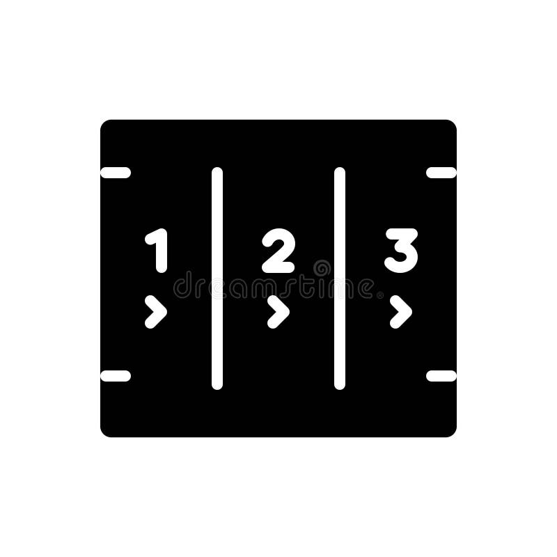 Black Solid Icon for Steps, Process and Brochure Stock Illustration ...