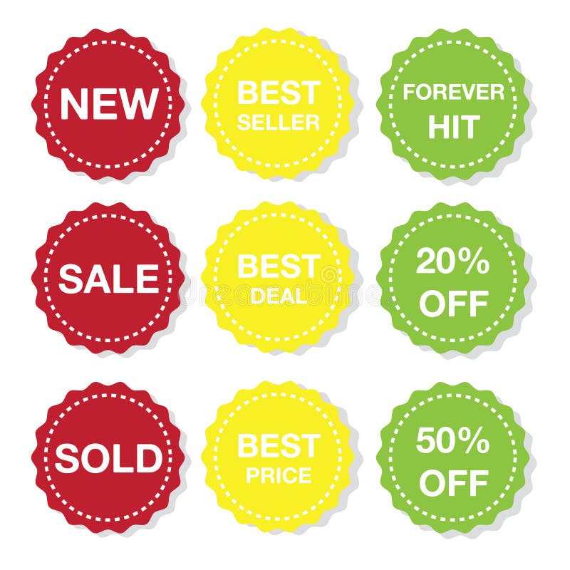 Sale and Special Price Tags Vector Stock Vector - Illustration of ...
