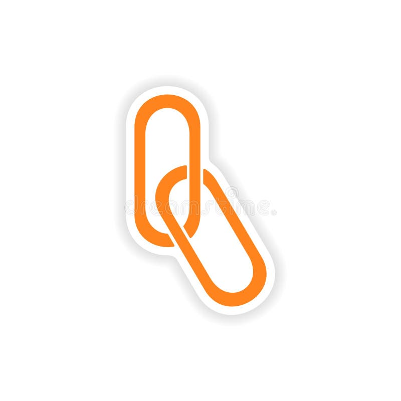 Icon Sticker Realistic Design on Paper Paper Clips Stock Illustration ...