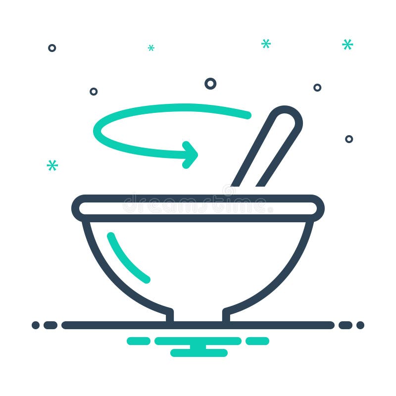 Mix Icon for Stir, Bustling and Bustle Stock Vector - Illustration of ...