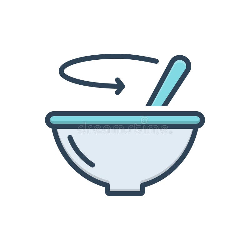 Color Illustration Icon for Stir, Bustling and Paddle Stock ...