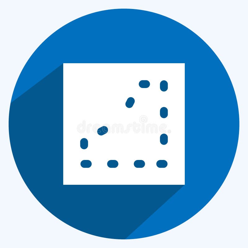 Icon Stitching Lines. Suitable for Tailor Symbol. Long Shadow Style ...