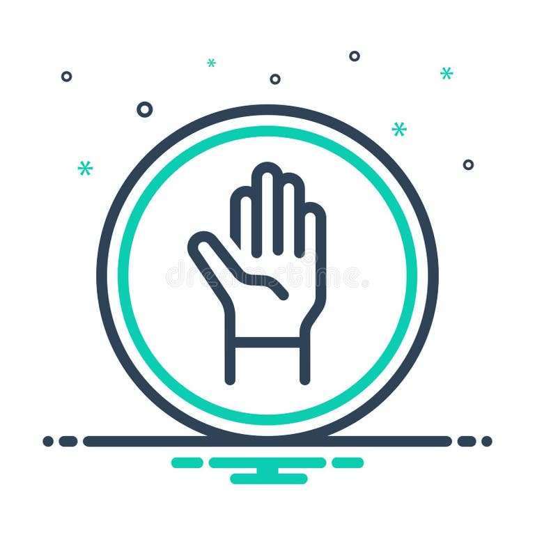 Mix Icon for Stop, Palm and Road Stock Vector - Illustration of ...