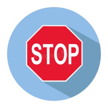 Icon of a STOP Sign in Flat Style Stock Vector - Illustration of ...