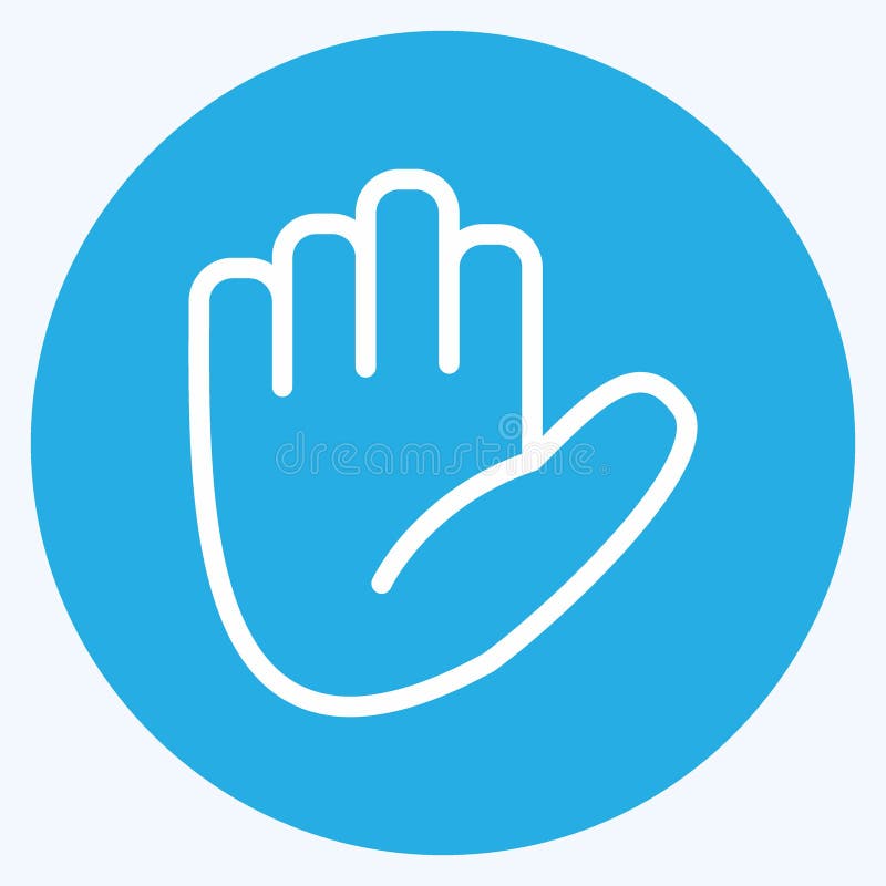 Icon Stop. Suitable for Security Symbol. Blue Eyes Style. Simple Design ...