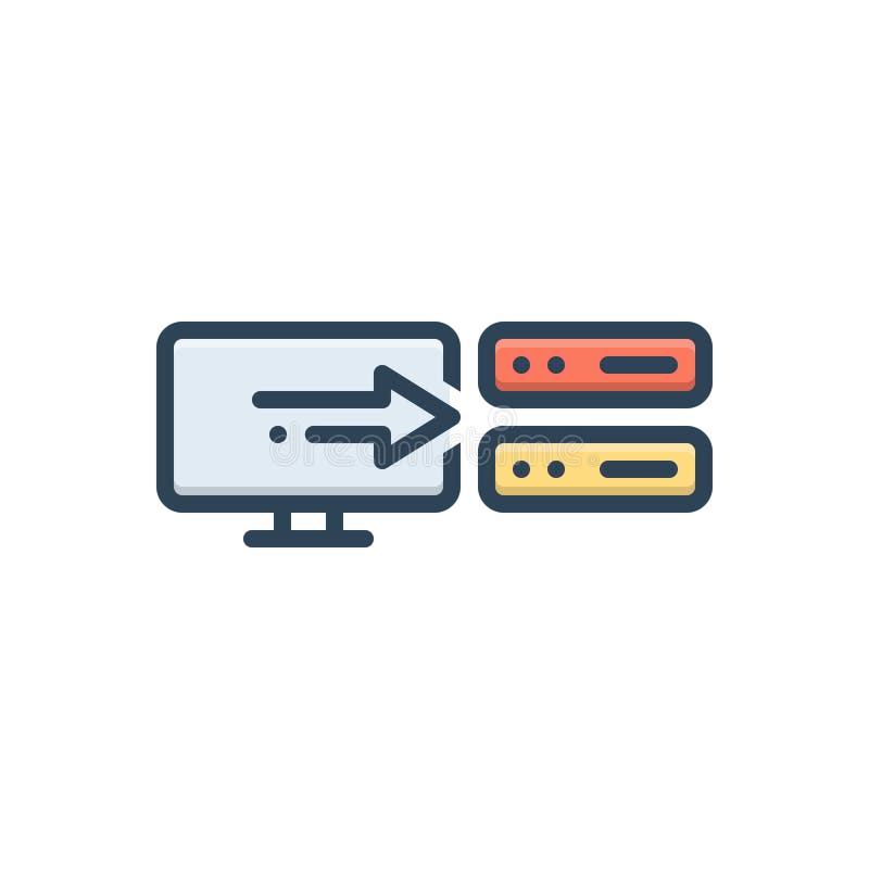 Color Illustration Icon for Storage, Data and Harddisk Stock ...